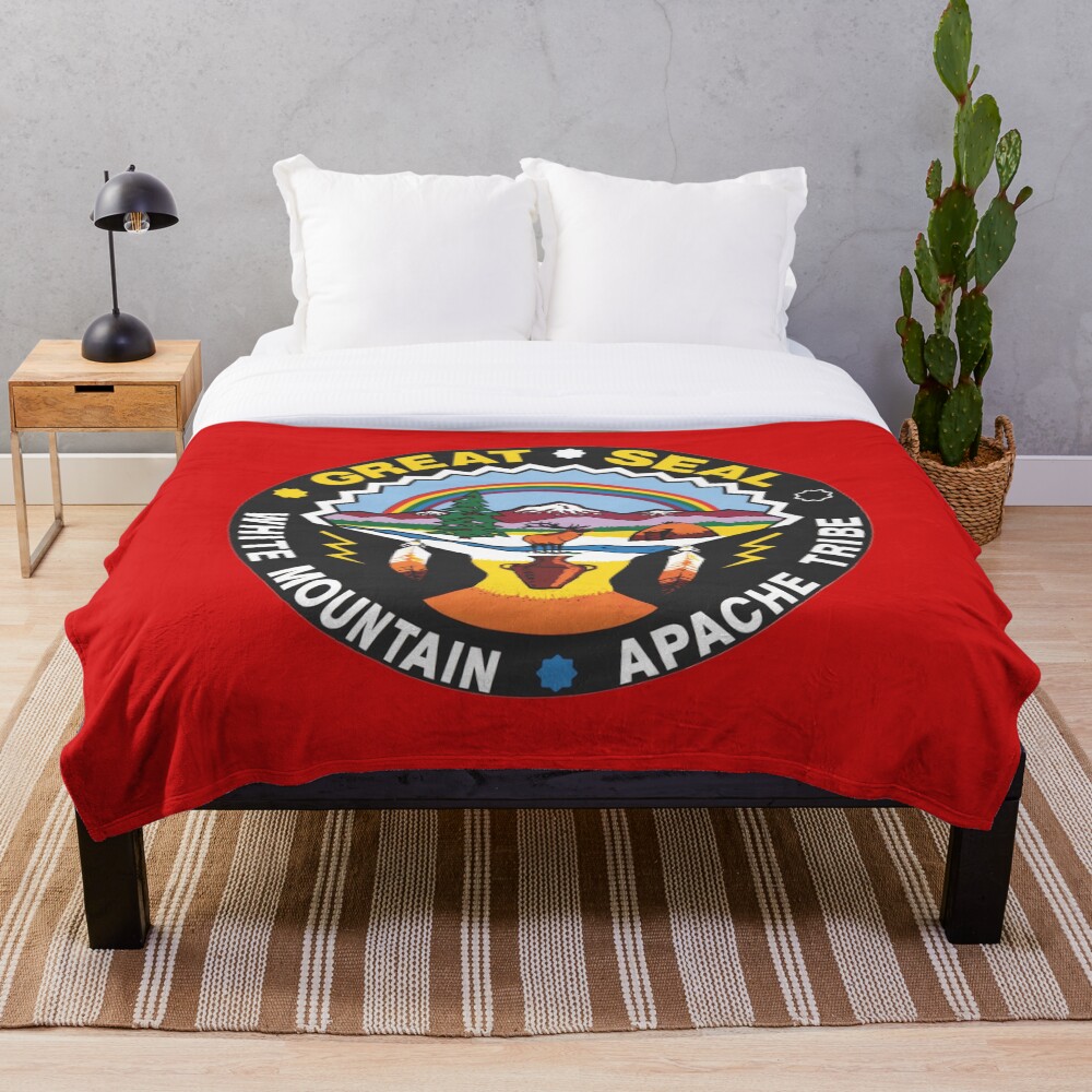 "Great Seal Of The White Mountain Apache Tribe" Throw Blanket for Sale ...