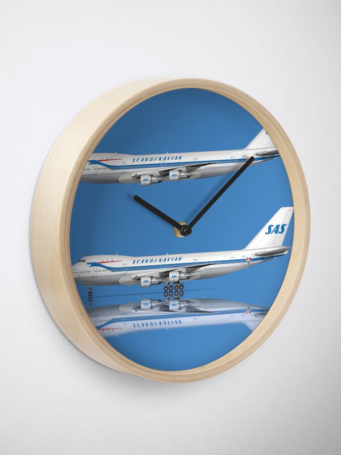 "SAS Scandinavian 747-228" Clock for Sale by Number3art | Redbubble