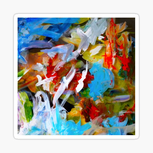"'Taking Risks' Abstract art inspired accessories" Sticker for Sale by ...