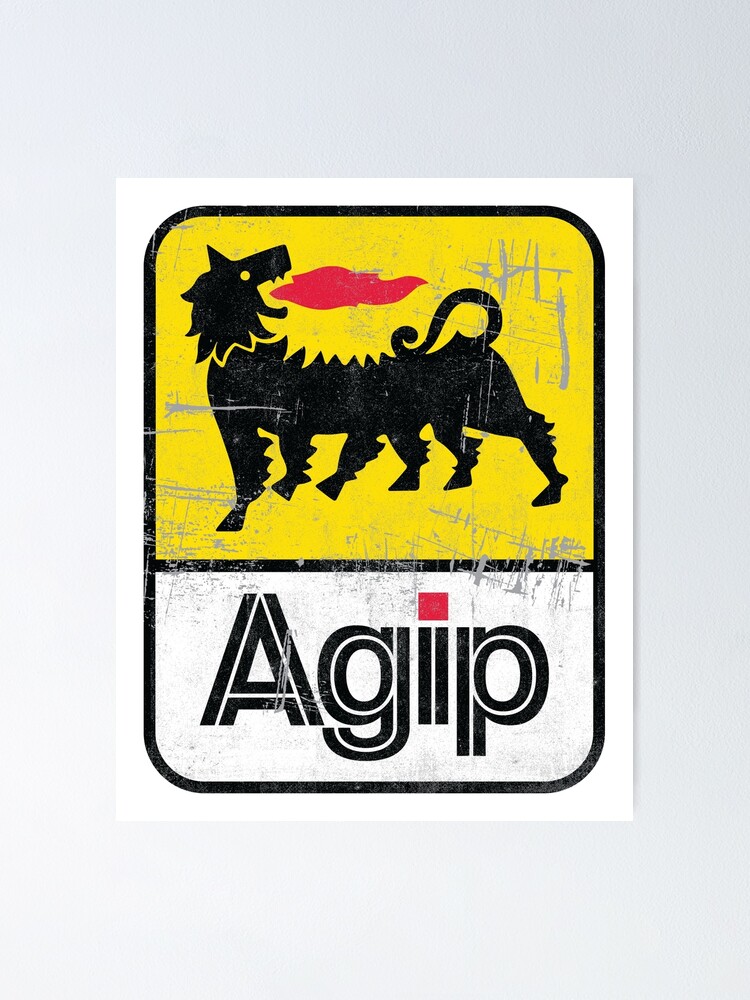 Póster «Logotipo de AGIP Lubricants 1968 - 1998 Versión desgastada» de ...