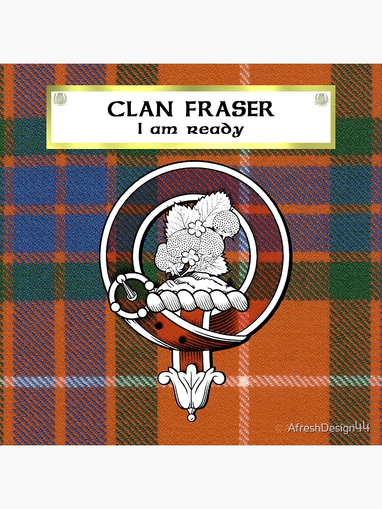 "Clan Fraser, Tartan Badge and Motto" Sticker for Sale by ...