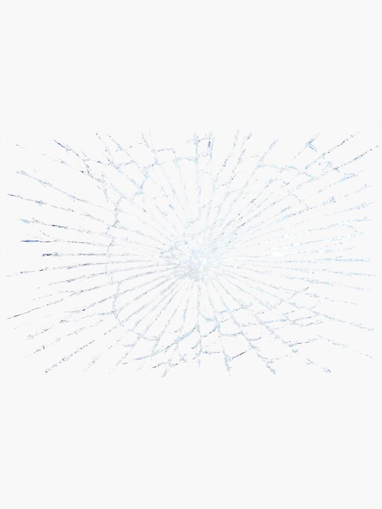"Broken Glass Realistic Transparent Graphic - Crushed Window Prank ...