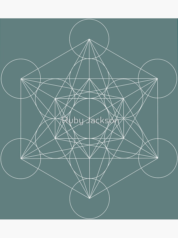 "Metatron Cube Sacred Divine Geometry " Sticker for Sale by Ruby1036 ...