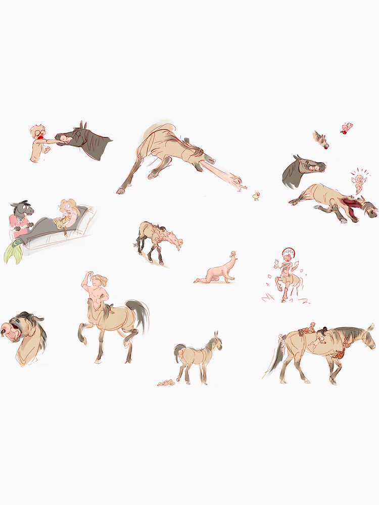 "Awful centaurs" Sticker for Sale by shirecorn | Redbubble