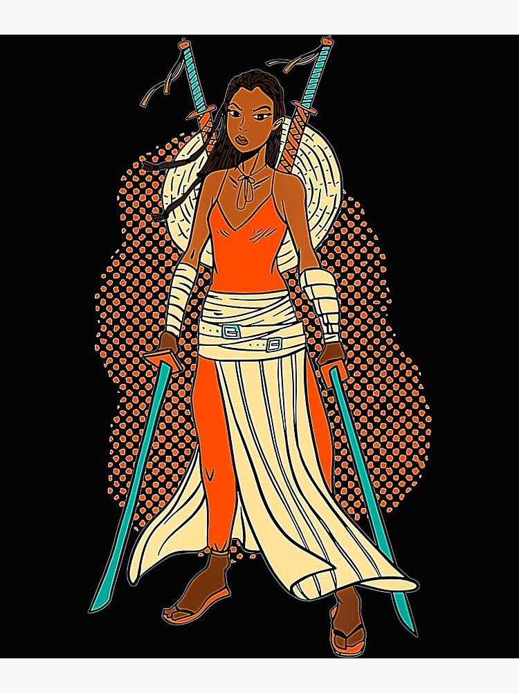"African American Black History Afro Gift Samurai Woman Queen " Art ...