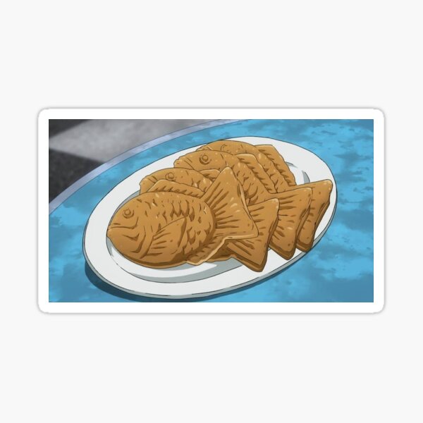 "Taiyaki- anime foods, Japanese street food, dessert" Sticker for Sale ...