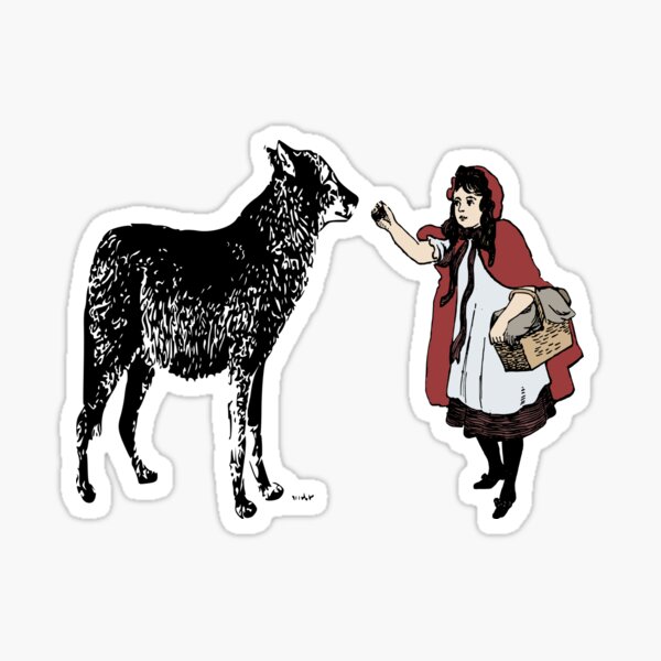 "little red riding hood" Sticker for Sale by desgast | Redbubble