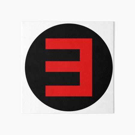 "Eminem E Logo black & Red" Art Board Print for Sale by vikyky | Redbubble