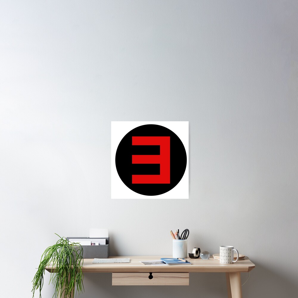 "Eminem E Logo black & Red" Poster for Sale by vikyky | Redbubble