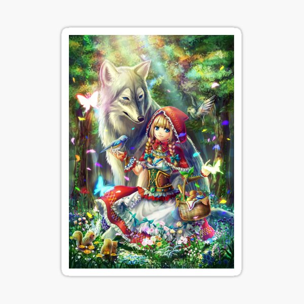 "Little red riding hood ️" Sticker for Sale by praju05 | Redbubble