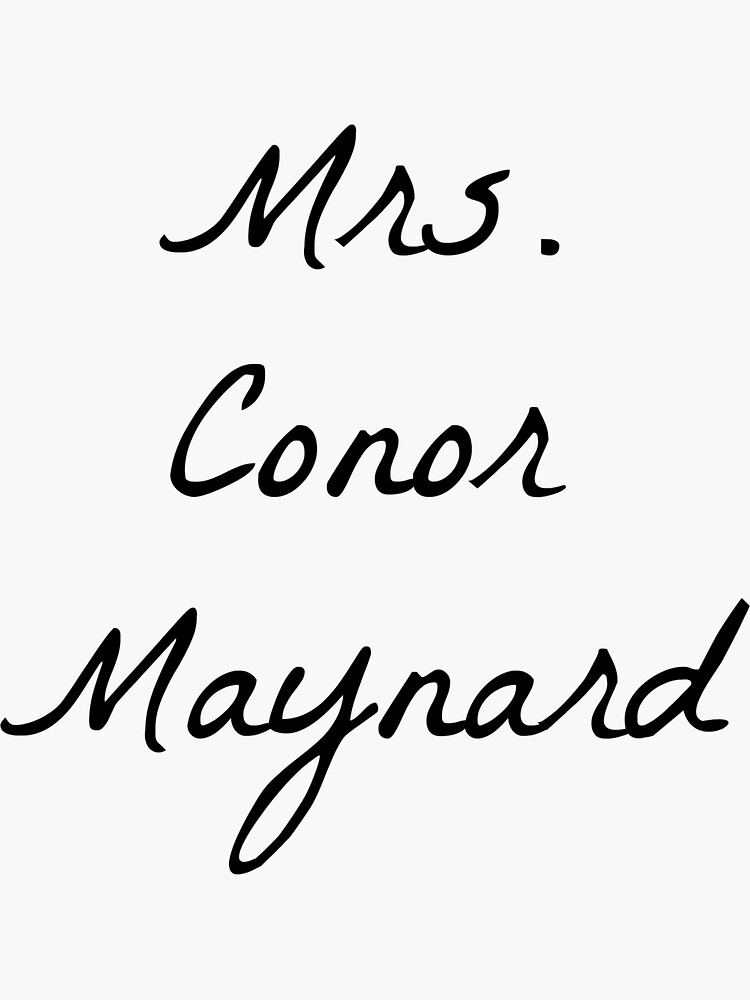 "Mrs. Conor Maynard" Sticker for Sale by BaileyLisa | Redbubble