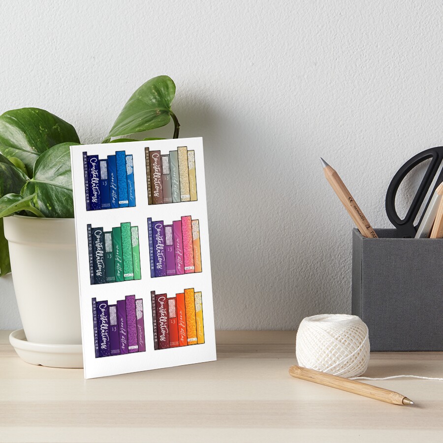 "Colorful Book Spines" Art Board Print by joyfulreader03 | Redbubble
