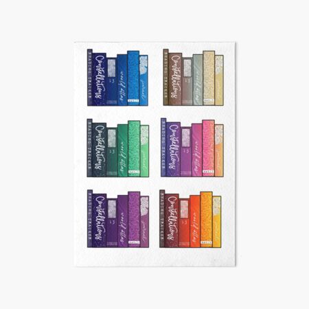 "Colorful Book Spines" Art Board Print by joyfulreader03 | Redbubble