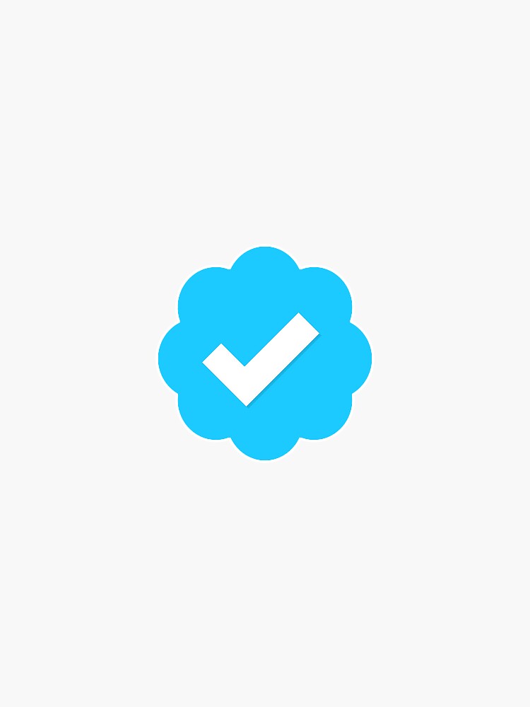 "Twitter Verified badge sticker" Sticker for Sale by slapstyk | Redbubble