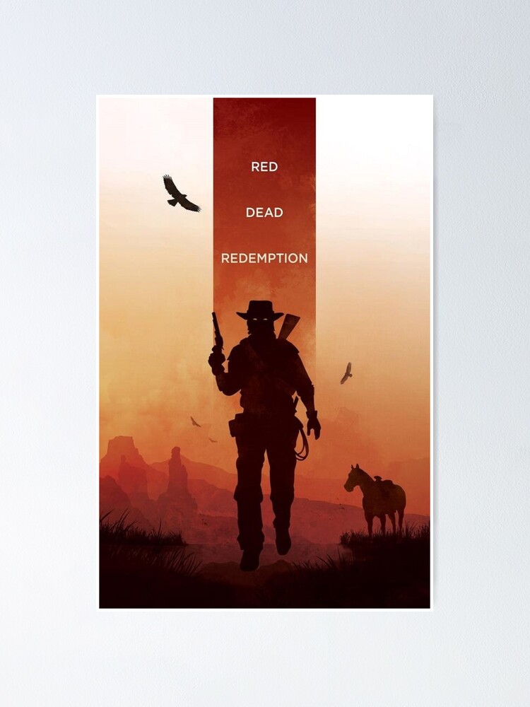 "Arthur Morgan Red " Poster for Sale by Vintage-Travler | Redbubble