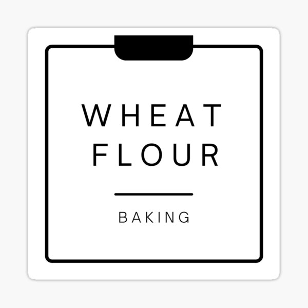 "Kitchen I Pantry Labels - Minimalist (Wheat Flour)" Sticker for Sale ...