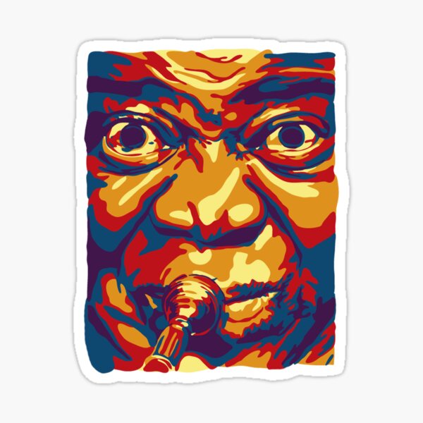 "Louis Armstrong Colorful Portrait Design " Sticker for Sale by ...