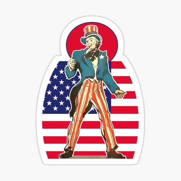 "United States of America Uncle Sam vintage" Sticker for Sale by ...