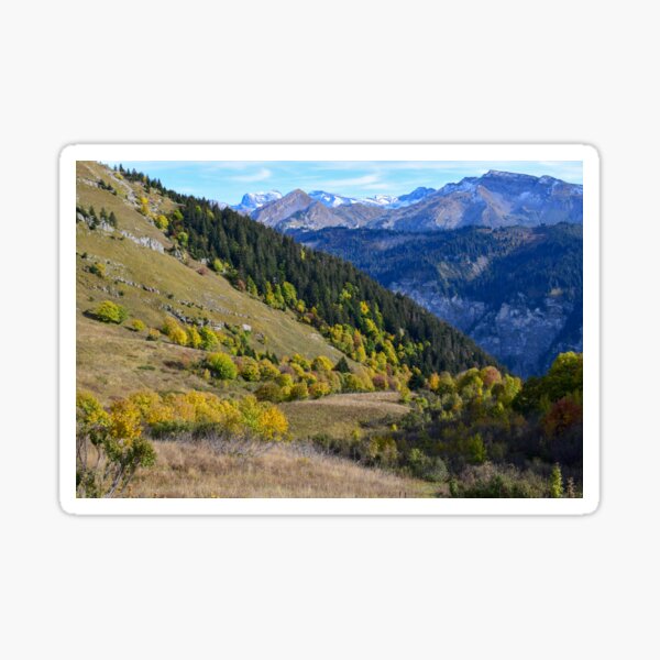 "Hiking in the French Alps" Sticker for Sale by arnault21 | Redbubble