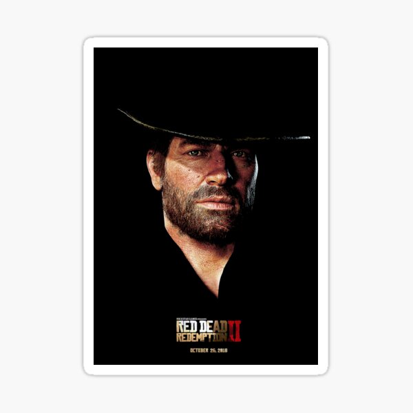 "Arthur Morgan In All Black" Sticker for Sale by Vintage-Travler ...