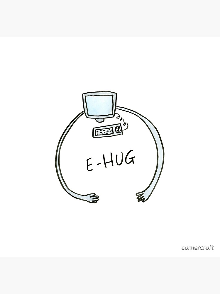 "Typography e-hug computer with arms" Poster by cornercroft | Redbubble