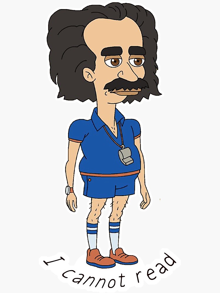 "Coach Steve Big Mouth Sticker" Sticker for Sale by Alysiajansen ...