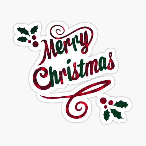 Christmas Cursive Handwriting Merry Cursive love Sticker for Sale by LIQA