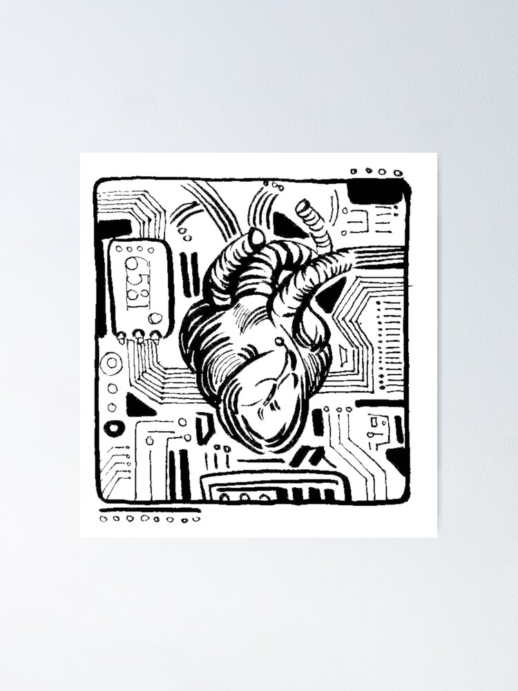 "Cyber Punk Heart" Poster for Sale by clueD | Redbubble
