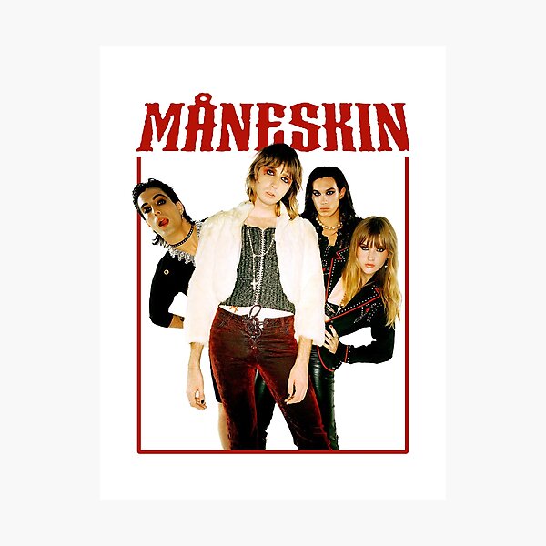 "MANESKIN Måneskin merchandising" Photographic Print for Sale by lacato ...