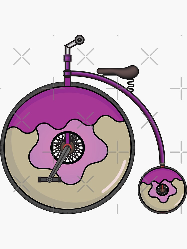 "Old bike donut wheels" Sticker for Sale by Donutlovers | Redbubble