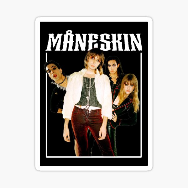 "MANESKIN Måneskin merchandising" Sticker for Sale by lacato | Redbubble