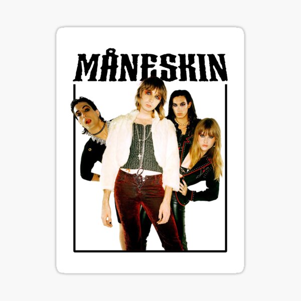 "MANESKIN Måneskin merchandising" Sticker for Sale by lacato | Redbubble