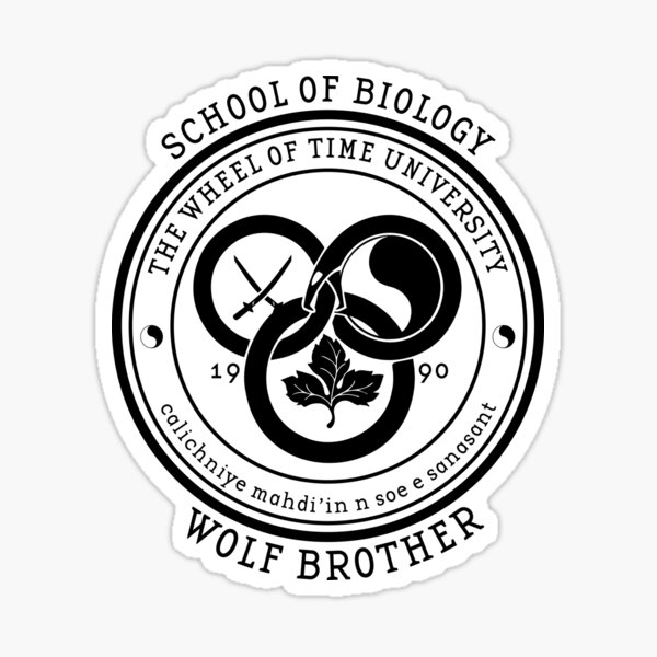 "Wheel of Time University - Wolf Brother" Sticker for Sale by Taveren ...