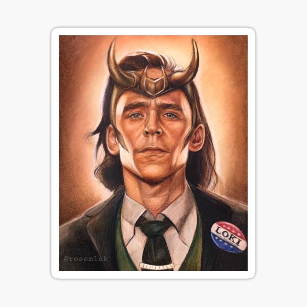 "president loki -loki variant-" Sticker for Sale by RoseMlek77 | Redbubble