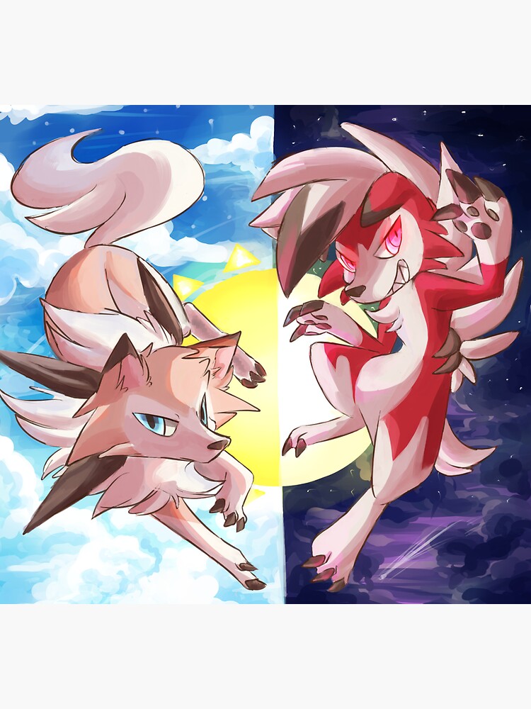 "Lycanroc" Sticker for Sale by leslichuu | Redbubble