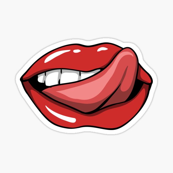 Sexy Red Lips Sticker For Sale By Manosc Redbubble