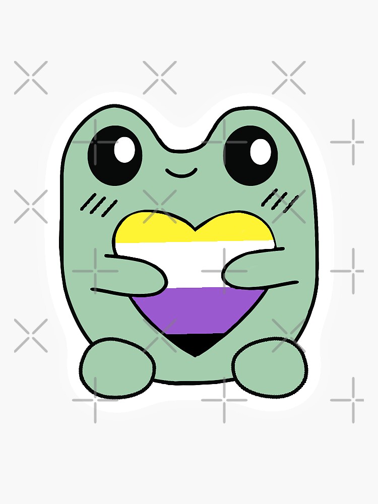 "Non binary pride flag frog" Sticker by Lex1designs | Redbubble