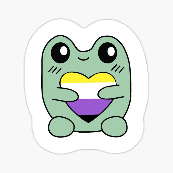 "Non binary pride flag frog" Sticker by Lex1designs | Redbubble