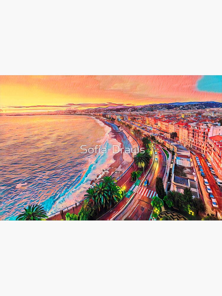 "Nice Cityscape" Sticker for Sale by Sofia-Draws | Redbubble