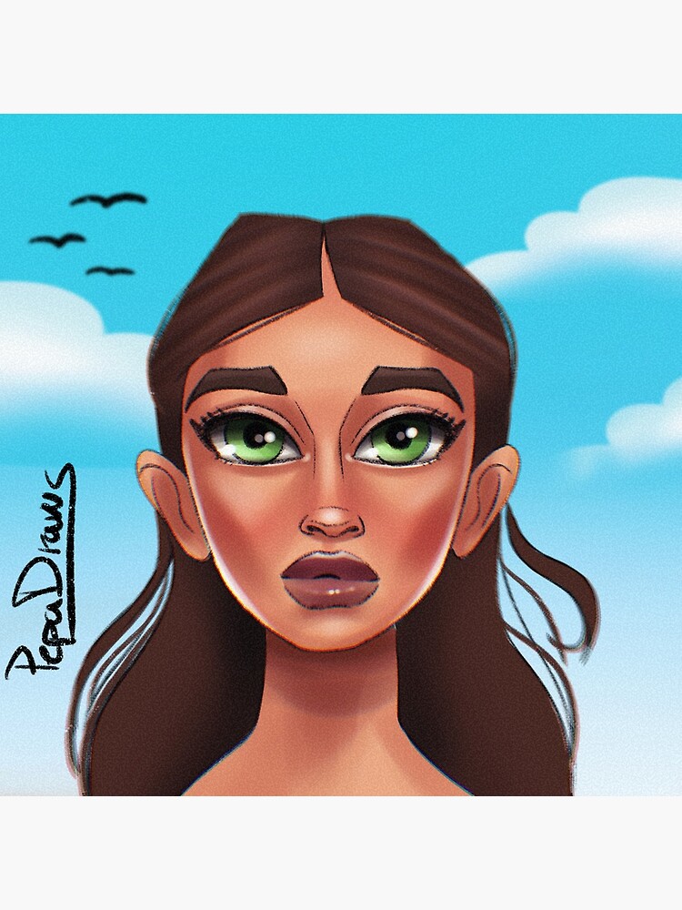 "summer vibes cartoon girl drawing" Art Print for Sale by pepa-draws ...