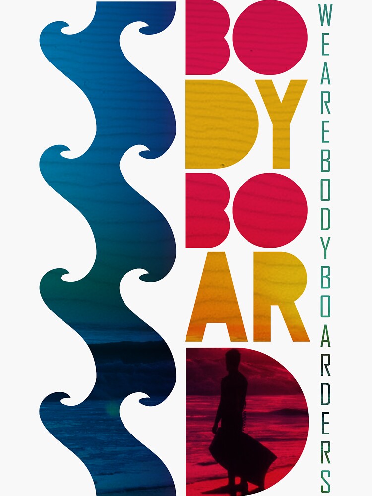"bodyboard design" Sticker for Sale by Cclikdesign | Redbubble