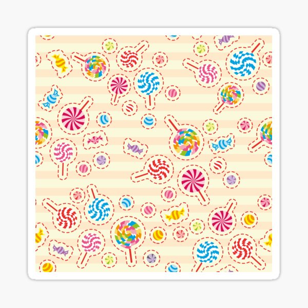 "Stripes Colorful Candy and Lollipops" Sticker for Sale by ...