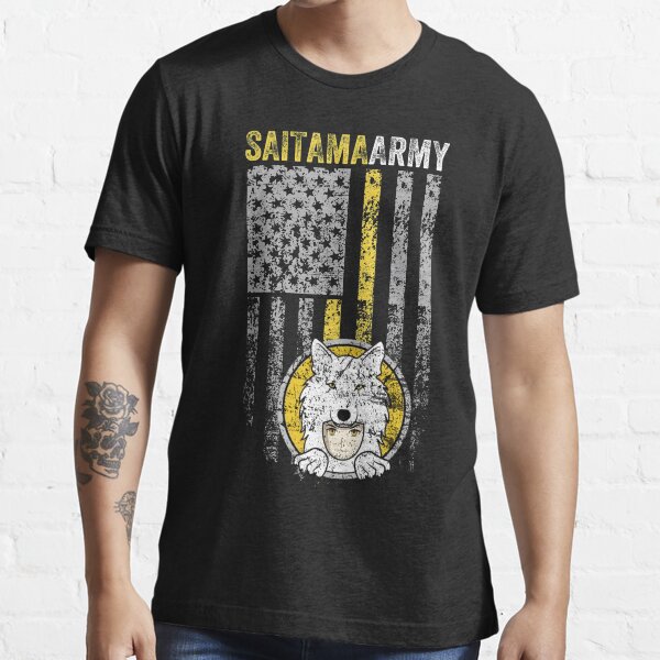 "Saitama army, Saitama Inu coin with american flag" T-shirt for Sale by ...
