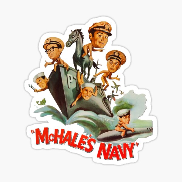 "McHales Navy Retro PT-73 Cast Tribute" Sticker for Sale by 90snerd ...