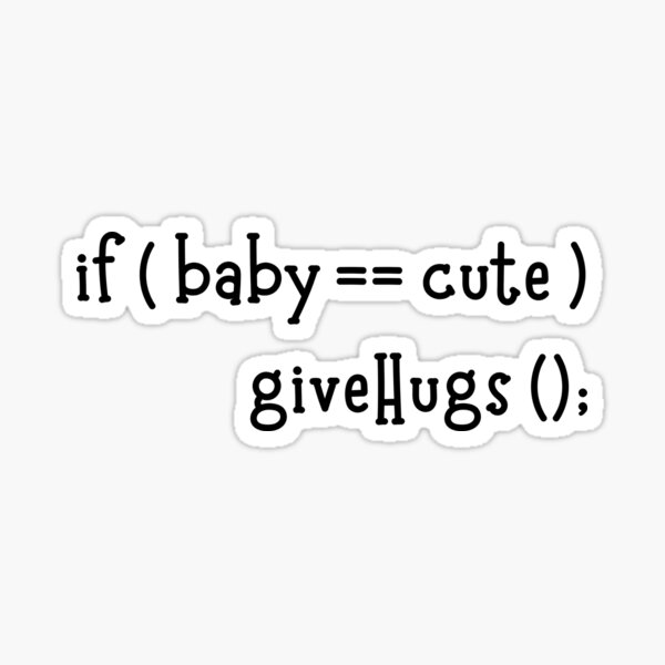 "Cute Programmer Baby, Developer Mommy and Daddy Coder" Sticker for ...