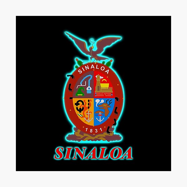 Lámina fotográfica «Escudo del hermoso estado de Sinaloa, México» de ...
