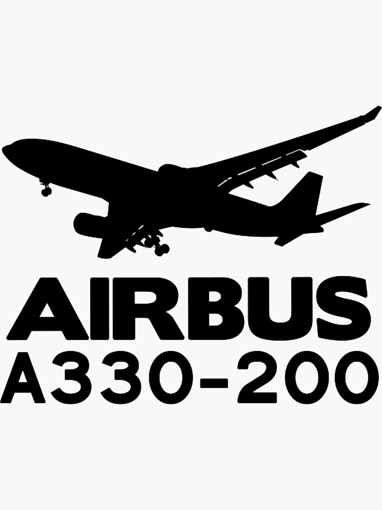 "Airbus A330-200 Silhouette " Sticker for Sale by Ljubo339- | Redbubble