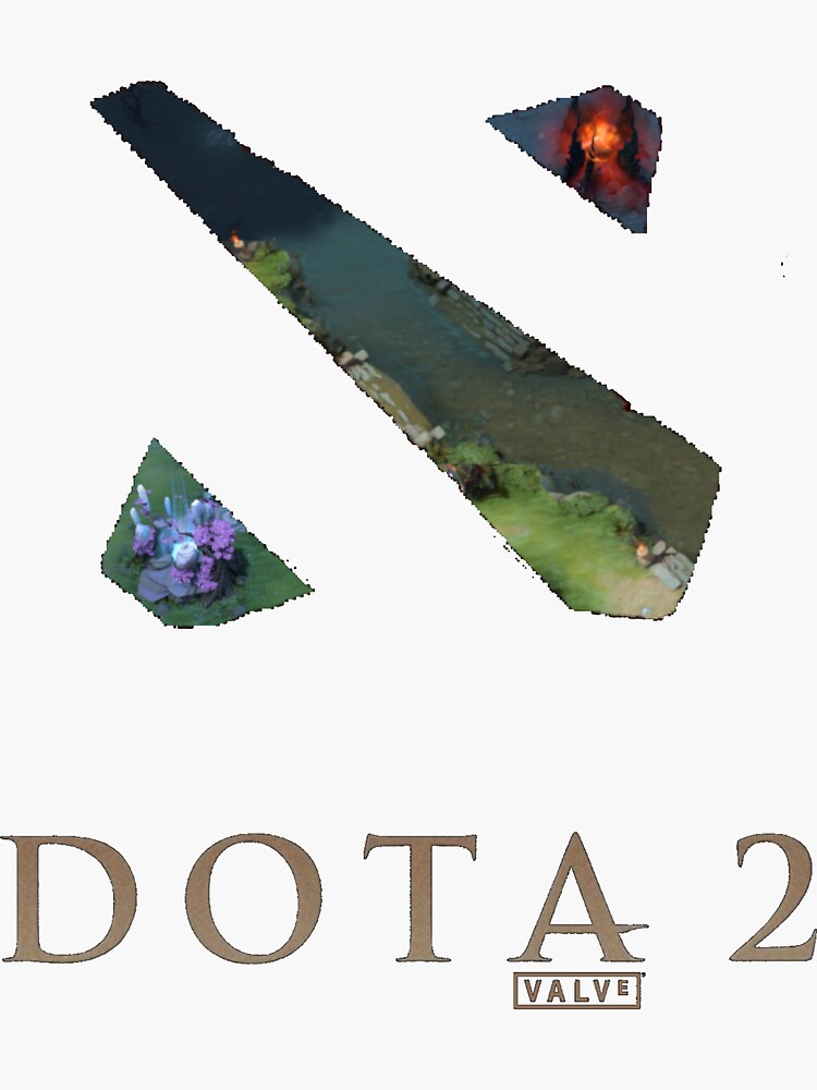 "Dota 2 Logo: Windowed Map [Borderless] - Revamped v7.30+" Sticker for ...