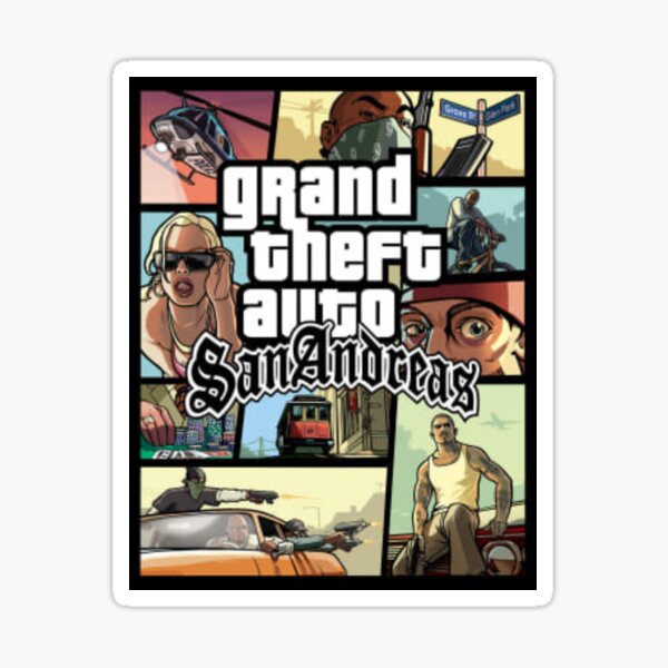 "San Andreas" Sticker by outlaw70 | Redbubble