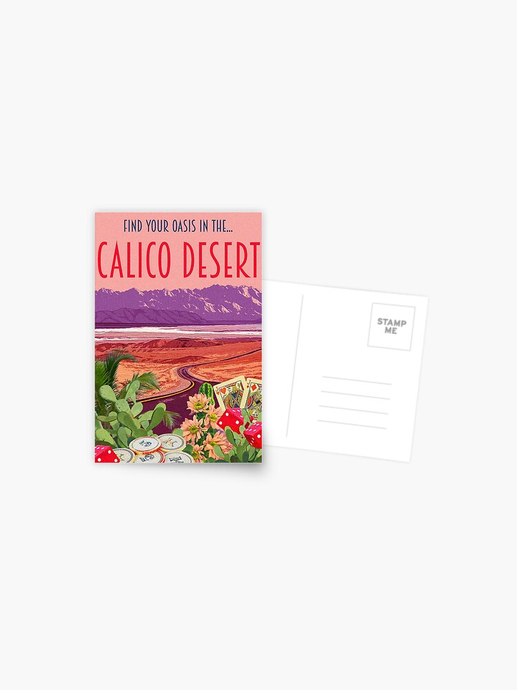 "Calico Desert Travel Poster" Postcard for Sale by kalihoff | Redbubble